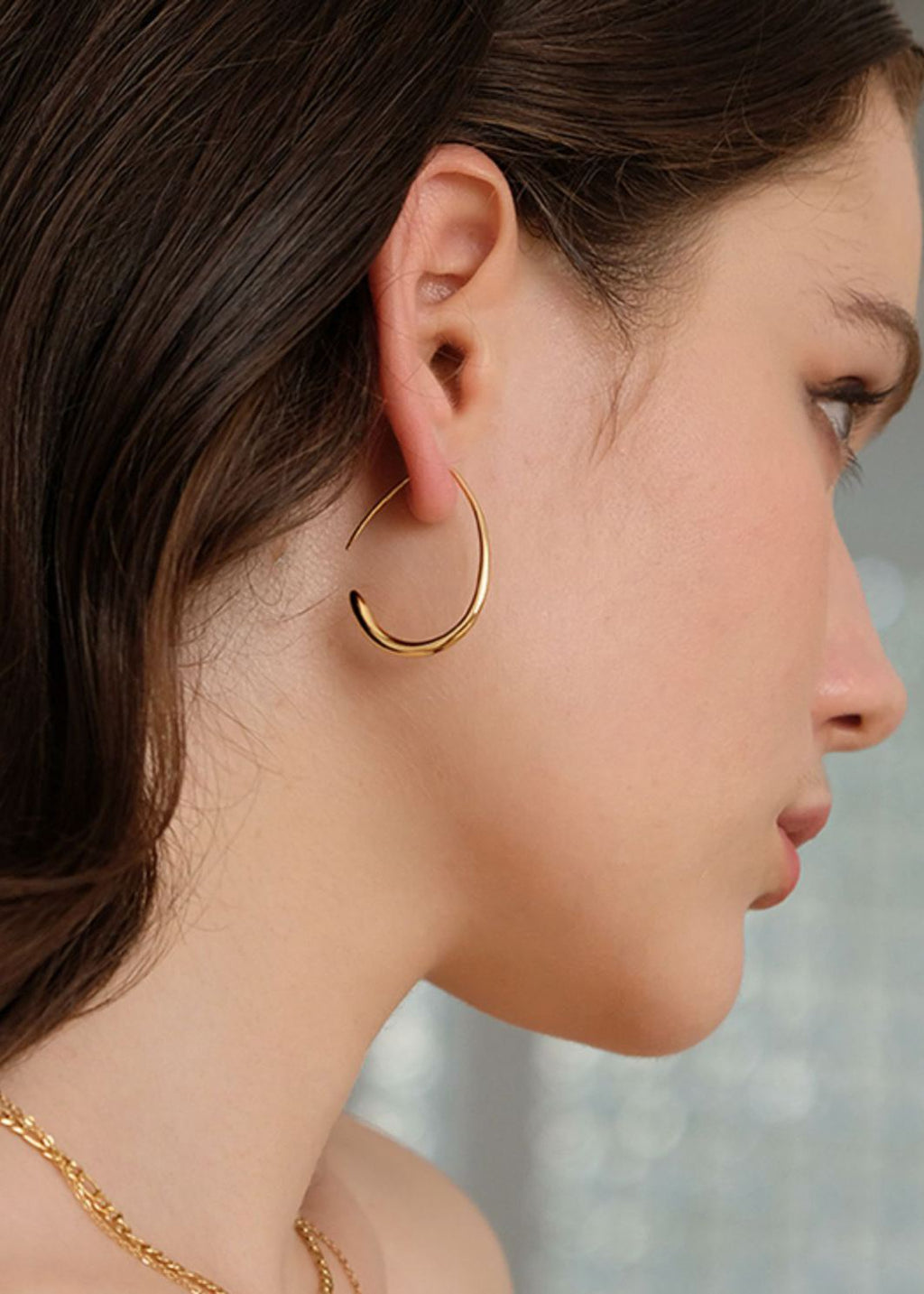 Thread-through Oval Hoop Earrings – Vivian Seven