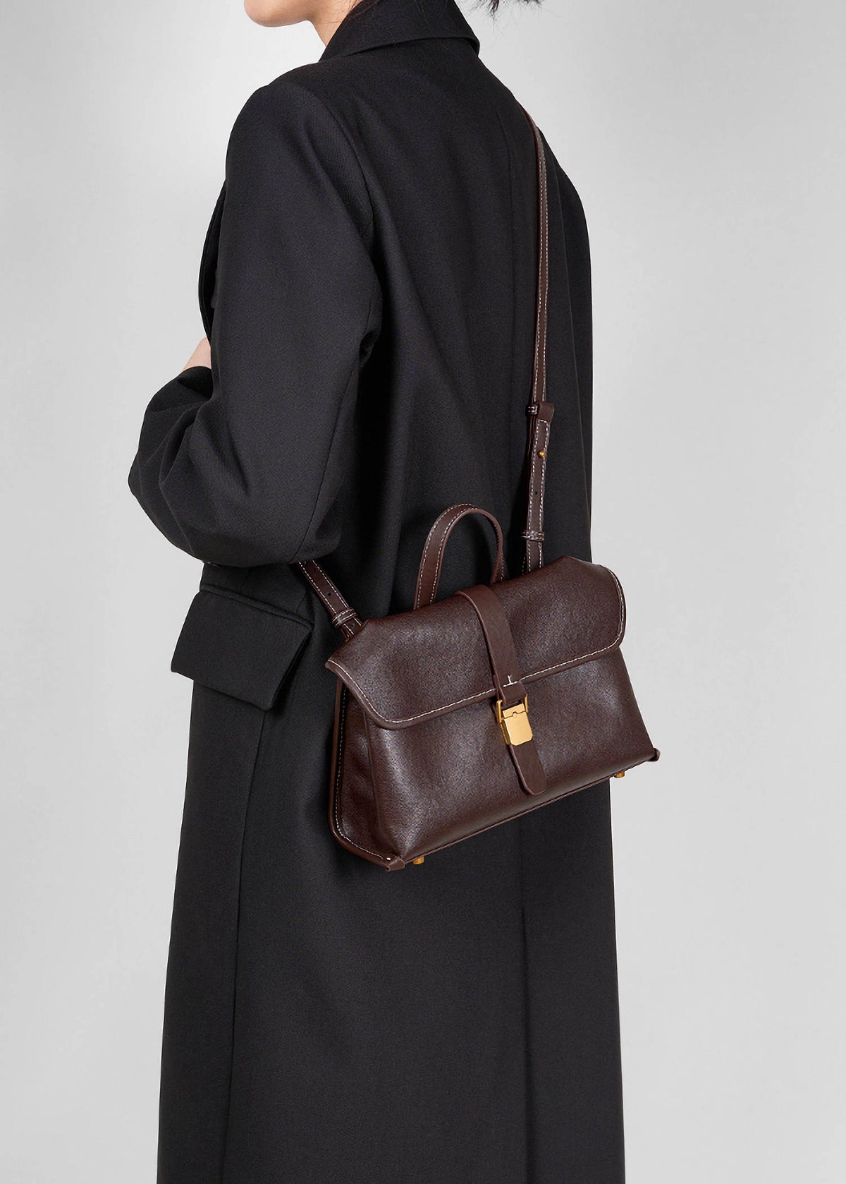 Melanie Genuine Leather Top Handle Crossbody Bag – Vivian Seven