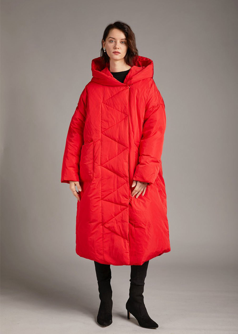 Relaxed Fit Storm Flap Hooded Down Puffer Parka – Vivian Seven