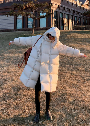 Winter Oversize Hooded Long Down Puffy Coat – Vivian Seven