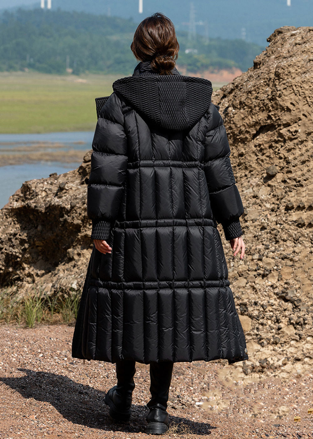 Hooded Long 800 Fill Power Thick Down Puffer Coat – Vivian Seven