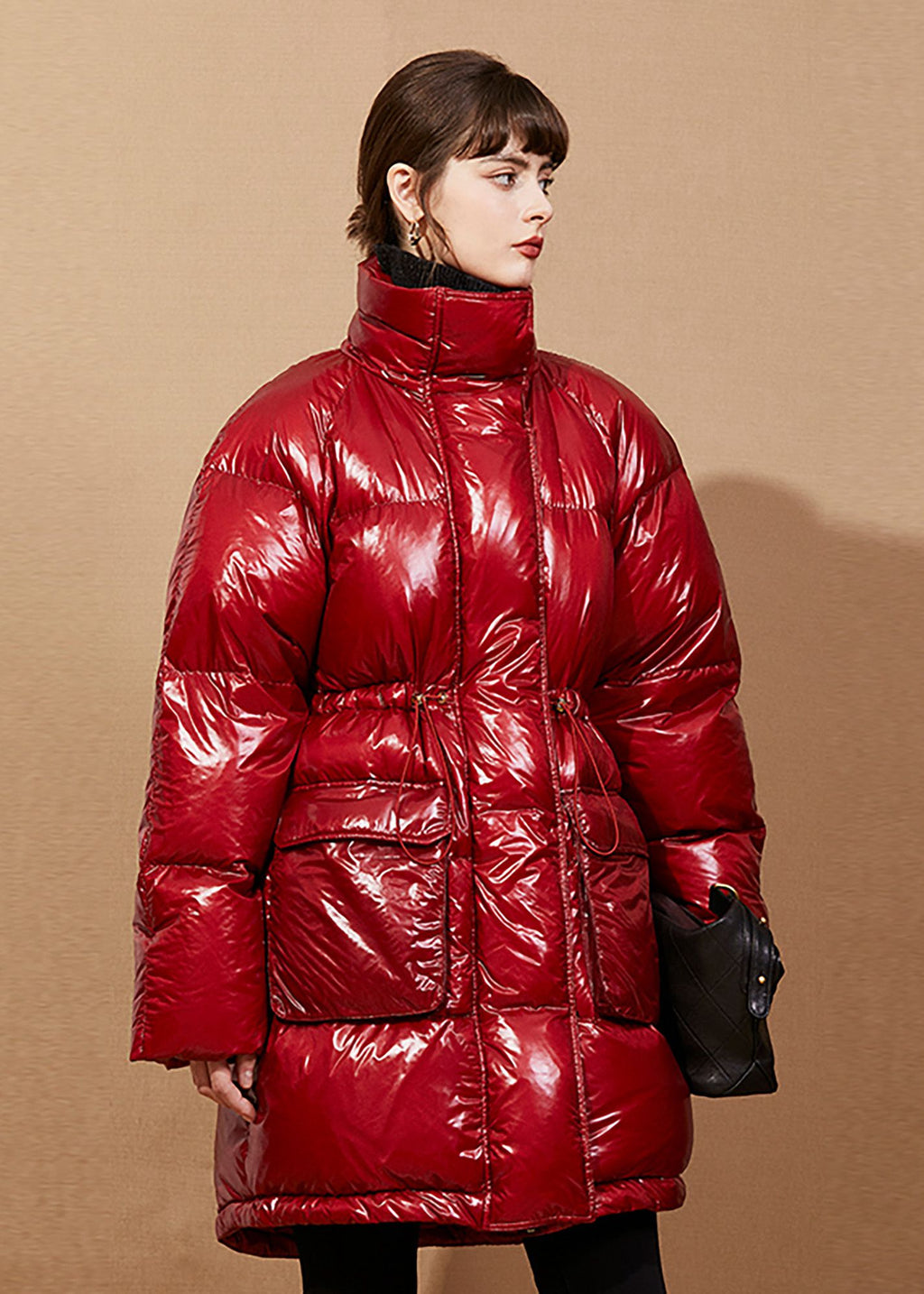 Red Down Puffy Coat Warm Winter Coat – Vivian Seven